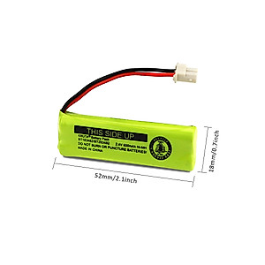 Kruta BT183482 BT283482 Cordless Phone Battery for Vtech DS6401 DS6421 DS6422 DS6472 LS6405 LS6425 LS6426 LS6475 LS6476 89-1348-01-00 Cordless Phone Handset (Pack of 2)