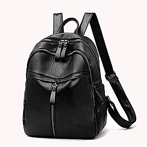 Fashion Women PU Leather Solid Color Shoulder Bag Backpack Casual Travel Ladies Large Capacity Handbags Student Schoolbags