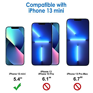 JETech Privacy Screen Protector Compatible with iPhone 13 mini 5.4-Inch, Anti Spy Tempered Glass Film, Case Friendly, 2-Pack