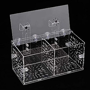Aquarium Breeder Box, Acrylic Transparent Fish Breeding Box Tank Hatchery Incubator Aquarium Isolation Box(20CM*10CM*10CM)