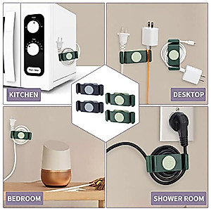 KACPAUQEL 4PCS Rotatable Cord Organizers Stick On for Appliances Kitchen,Cord Holder Appliance Organizer Compatible with Home Appliances,Air Fryer,Toaster,Blender,Coffee Maker (4-Blue)