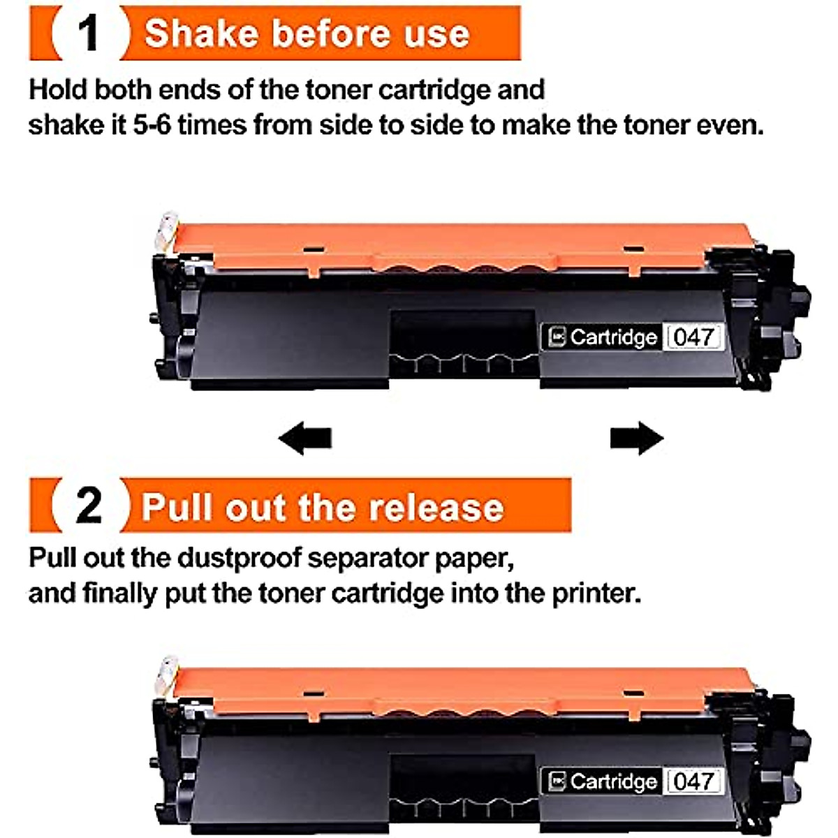 ACEJET Compatible 047 Black Toner Cartridge Replacement for Canon 047 ImageCLASS LBP113W MF113W MF110/LBP110 Series, i-SENSYS LBP113W MF113W MF110/LBP110 Series Printer (Black, 2Pack)