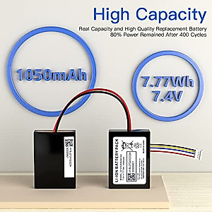 Battery for Beats Pill 2.0 Speaker Kratax 1050mAh Li-ion 7.4 V Replacement Battery for Beats Pill 2.0 J272/ICP092941SH Wireless Portable Bluetooth Speaker
