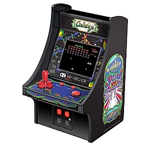 My Arcade Micro Player Mini Arcade Machine: Galaga Video Game, Fully Playable, 6.75 Inch Collectible, Color Display, Speaker, Volume Buttons, Headphone Jack, Battery or Micro USB Powered