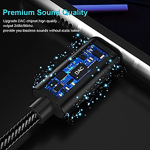 TITACUTE USB Type C to 3.5mm Audio Jack Headphone Adapter for Samsung S22 S21 S20 FE Galaxy Z Flip 3 Fold Note 20 Stereo Dongle USBC Aux Cable Cord for iPad Mini Air Pro OnePlus 9 8T Google Pixel 6 5