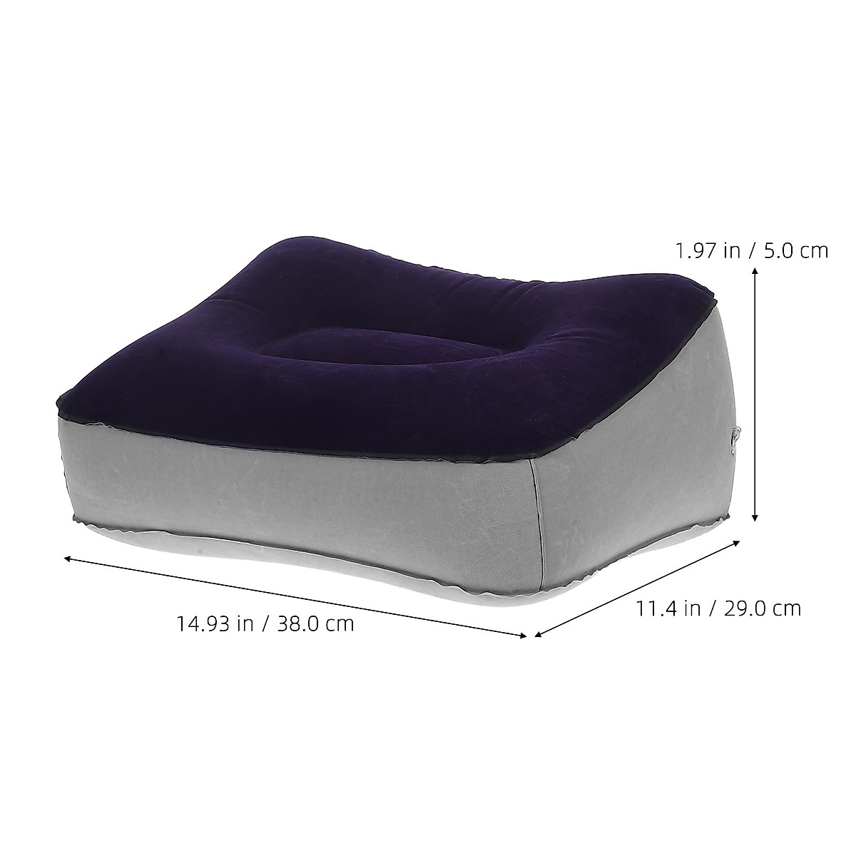 BESPORTBLE Travel Foot Rest Pillow Inflatable Footrest Cushion for Travel Office Home Perfect Airplane Travel Accessories Car Seat Footrest Leg Rest Pillow 2pcs