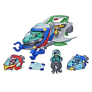 PJ Masks PJ Launching Submarine and Rovers Preschool Toy, Underwater-Themed Playset with 3 PJ Rovers and 3 Action Figures, Ages 3 and Up (Amazon Exclusive)