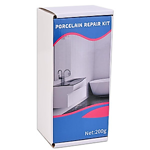 Faburo Fiberglass Tub Repair Kit White, Porcelain Sink Repair Kit White, Tile Repair Kit for Fix Crack Hole Scratch and Dent Bathtub Chip Fix, Quartz Chip Bathtub Repair Kit