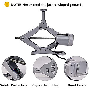 Simpleout Electric Car Jack Kit - 3 Ton Vehicle Floor Jack Cars and Truck Scissor Jack Lift Trailer Jack Stands Roadside Emergency Tire Repair Kit with Power Impact Wrench