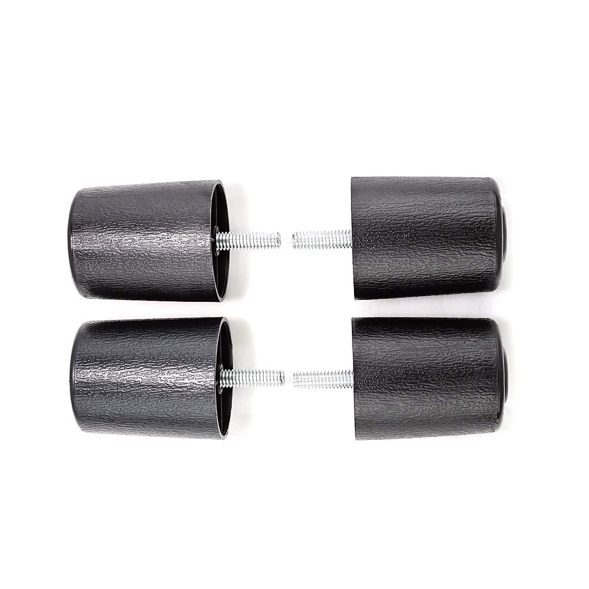 ProFurnitureParts 2.5" Inch Round Sofa Legs in Black Color, Sold as Set of 4, HDPE Plastic