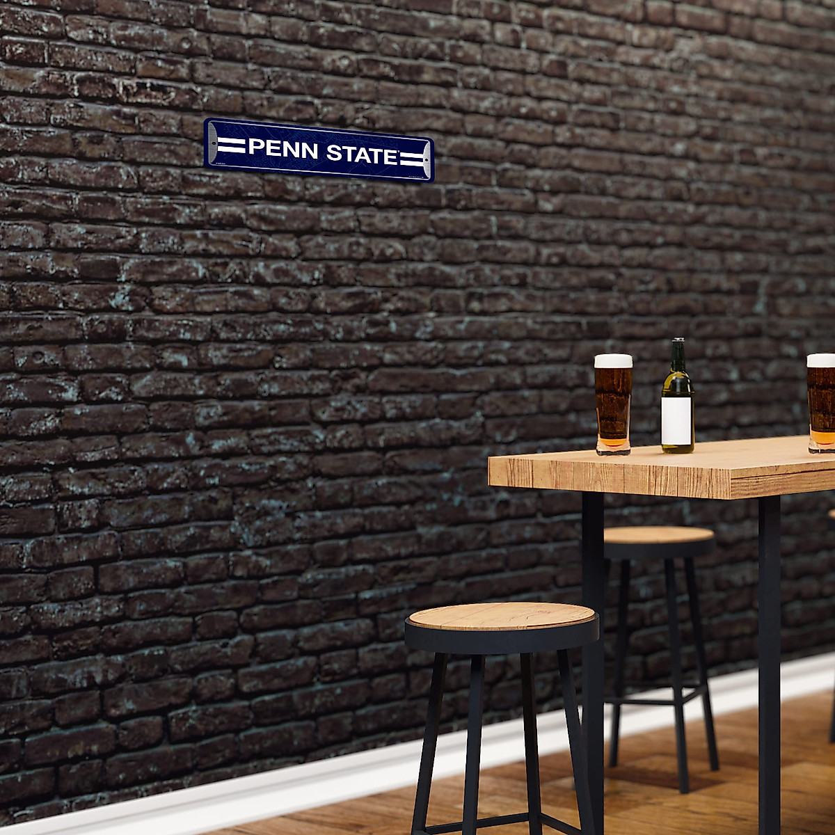 Rico Industries NCAA Penn State Nittany Lions Home Décor Metal Street Sign (4" x 15") - Great for Home, Office, Bedroom, & Man Cave - Made