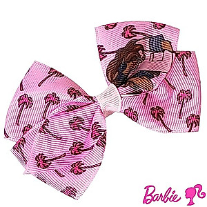 Luv Her Barbie Kids Bows - Hair Accessories Gift Set - Princess Hair Bows - 7 Pcs 4 Inch Bundle - Hair Bows for Girls - Barbie Hair clip - Alligator Clip - Ages 3 +