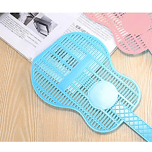 Fly Swatter 4 Pcs Guitar Shape The Racket Face is Larger and Thicker to Improve Accuracy Suitable for Restaurants, Pet Shops