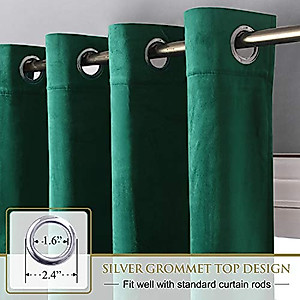 StangH Grommet Velvet Curtains & Short Blackout Curtains