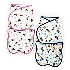 Little Muffincakes Baby Swaddle 100% Cotton, Ballerina Theme (Zhara) for Newborn - 3 Months
