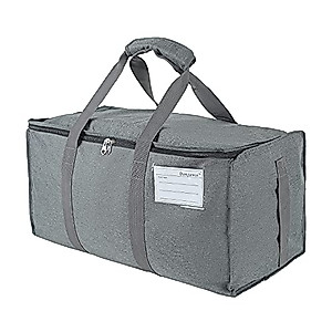 Dongawin Heavy-duty oversized storage bags, moving bag, tote bag for travel, luggage bags, camping, Christmas decoration storage., Gray, One Size