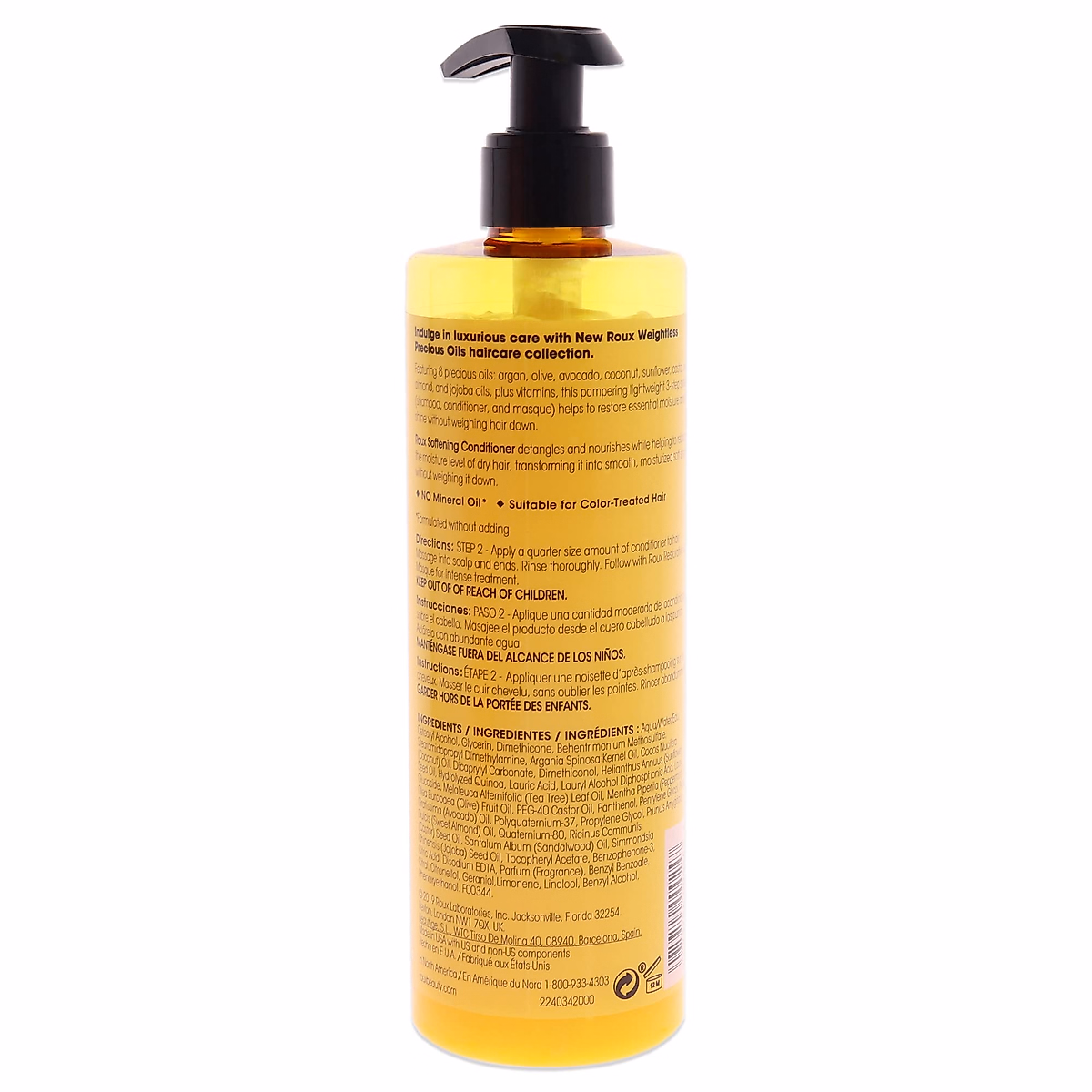 Roux Weightless Precious Oils Softening Conditioner by Roux for Unisex - 12 oz Conditioner