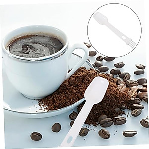 Amosfun 12pcs Grinder Cleaning Brush Espresso Ground Coffee Espumador De Leche Practical Coffee Bean Spoon Coffee Beans Espresso Coffee Grinder Brush Tea Spoon Coffee Measuring Pp White
