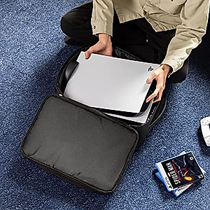 tomtoc Travel Backpack for PS5 Console, Accessories, Protective Carrying Case Storage Bag Compatible with Sony PlayStation 5 Console, Headset, 2 Game Discs, PS5 Controller, Charging Station