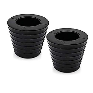 DGQ Patio Umbrella Cone Umbrella Wedge Plug for Patio Table Hole Opening 2-2.5 Inch (Black,2Packs)
