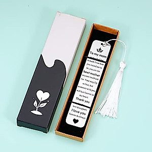 Mom Gift Bookmark from Daughter Son Valentines Day Gift for Mommy Mom Birthday Gifts for Mother Mommy mom Mother's Day Gift for Mom from Teens Kids I Love You Mom Christmas Bookmarks from Daughter Son