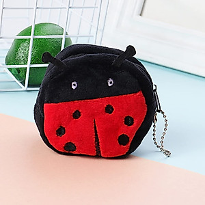 Cute Plush Panda Animal Small Coin Purse Zipper Money Wallet Kids Birthday Ladybug