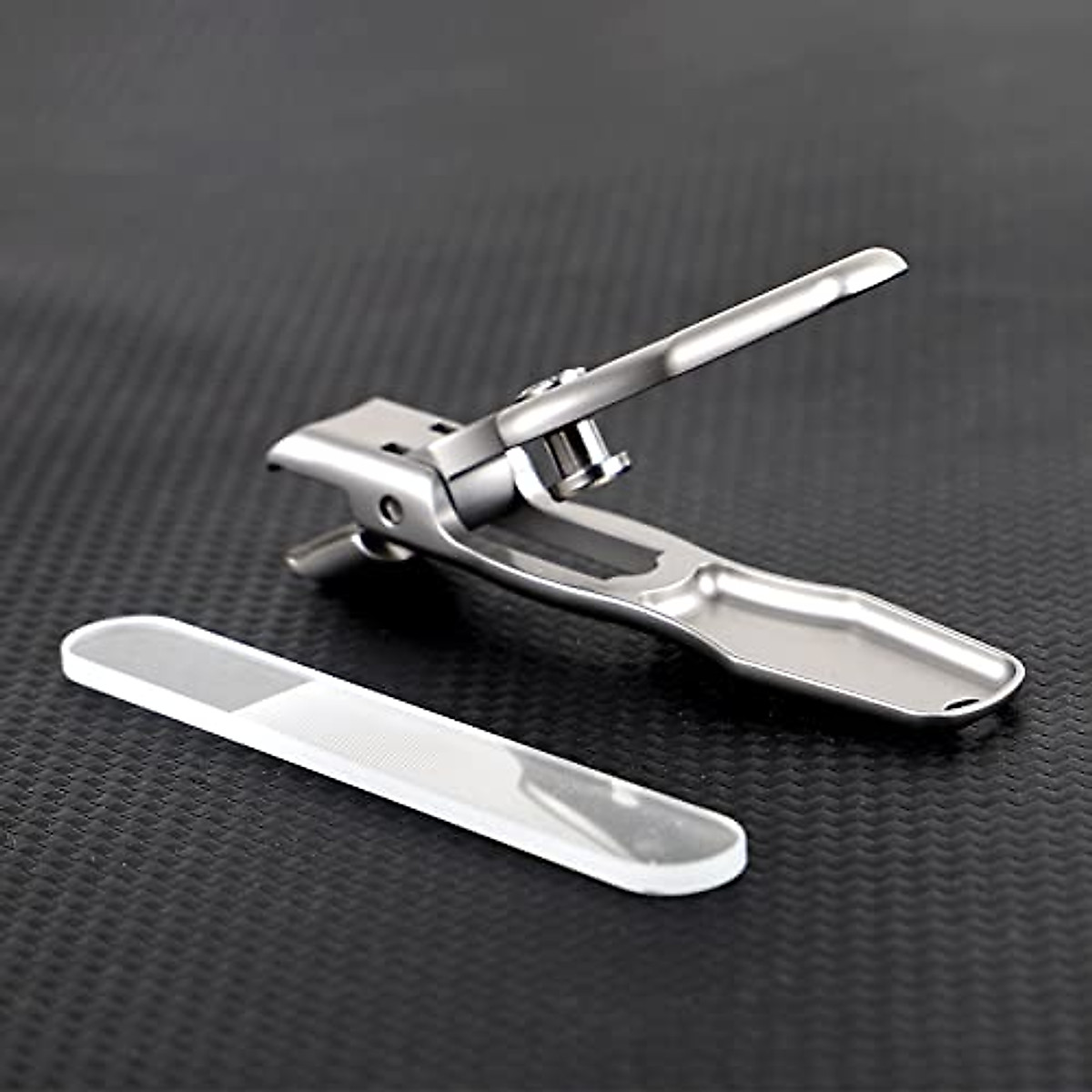 PHOELUXE Nail Clippers, 16mm Wide Jaw Opening Nail Clippers for Cutting Thick Nails Extra Large Toenail & Fingernails Clippers with Safety Lock and Nail File for eniors, Men, Adult (Silver)