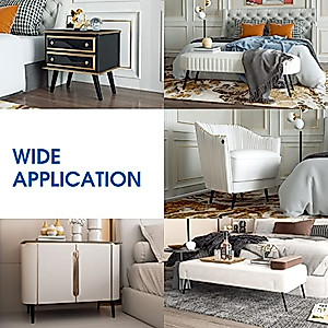 Set of 4 Furniture Legs 6 Inch Modern Furniture Legs Mid Century Oblique Conical Metal Legs Metal High Tapered Slant Feet Sofa Replacement Legs for Desk, Cabinet, Table+Mounting Screws(Black)