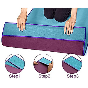 Heathyoga Yoga Sets - Yoga Blocks and Strap Set, Non Slip Yoga Towel with Silicone Coating Layer, Free Carry Bag and Spray Bottle