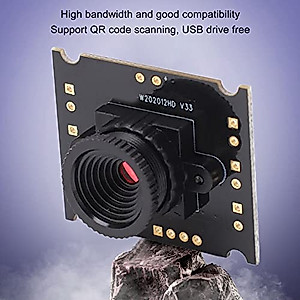 USB2.0 Webcam Module, MJPEG Format Multifunctional 1MP 3.0mm Camera Module QR Code Scanning Photosensitive Chip Manual Focusing with USB Cable for Computer
