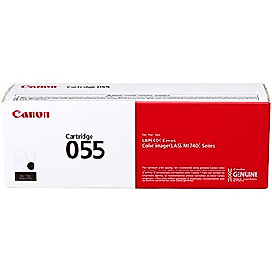 Canon CRG 055 Standard Capacity Toner Cartridge for MF743 & MF741 Printers, Bundle with Black/Cyan/Magenta/Yellow