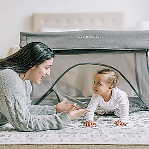 Baby Delight Go With Me Nod Deluxe Portable Crib & Playard, Charcoal Tweed