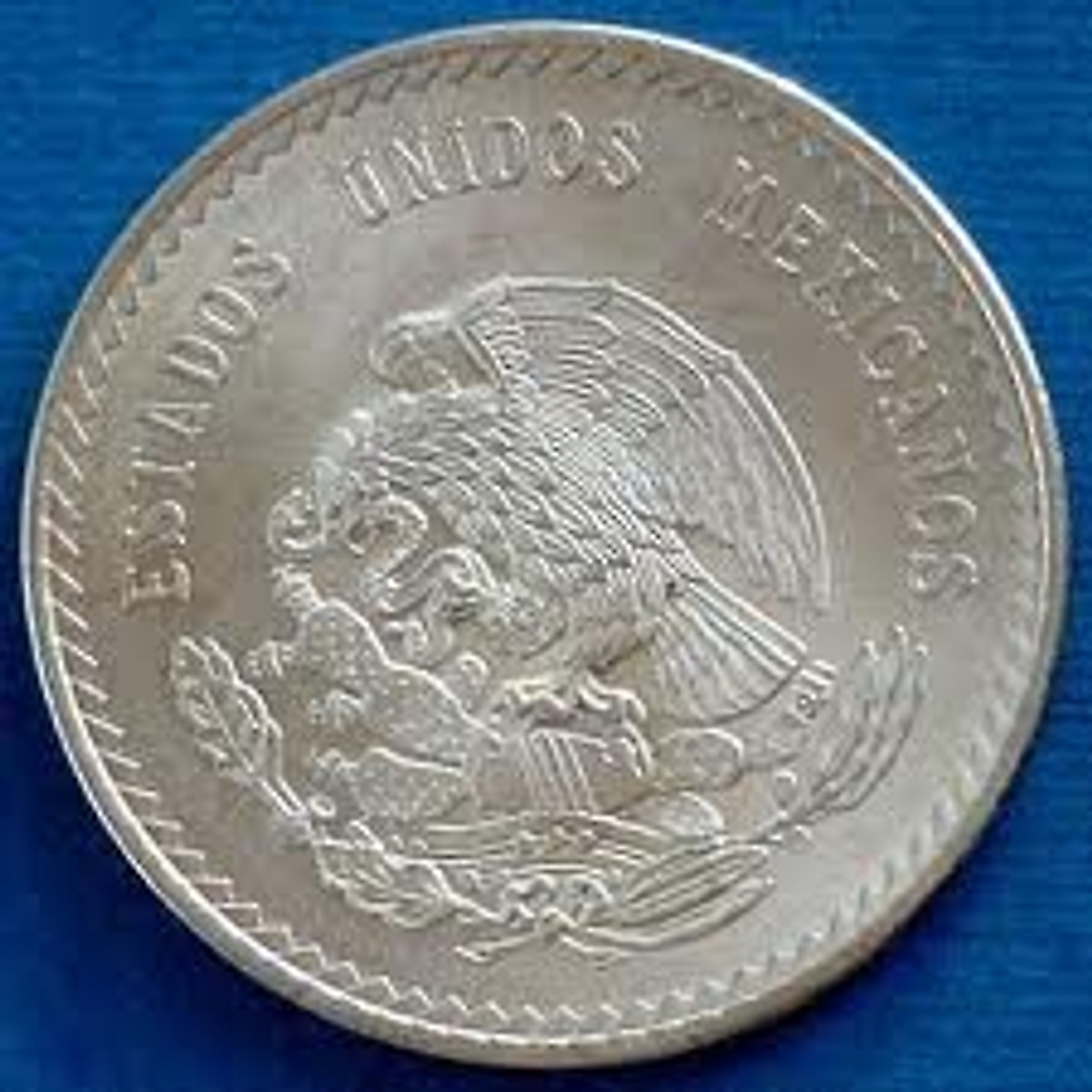 Mexico 1948 Silver Cuauhtemoc Five Peso Coin