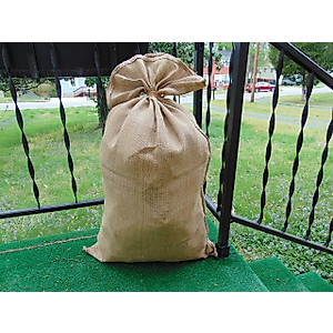 4 Pack Premium Large Burlap sack Bags | 4Piece Set | 24 x 40 inch | New Coffee Bag | Potato Bag | Sack Race | Seed Preserve Sack | Natural Jute Product | made by 10 Ounce Burlap Fabric (4)