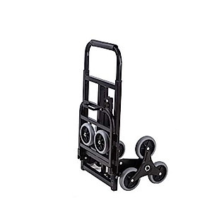 MroLife Foldable Stair Climbing Cart, Heavy-Duty Dolly 350lbs Load Capacity, Foldable Dolly Cart with 10 Wheels,Stair Climber Hand Trucks with Adjustable Handle