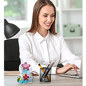 COTA Global Starfish Stone Snow Globe - Sparkly Water Globe Figurine with Sparkling Glitter, Collectible Novelty Ornament for Home Decor, for Birthdays, Christmas, and Valentine's Day