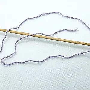 Buvemu Cotton Chainette Yarn, 100% Cotton Fine Weight for Knitting Crocheting, Summer Spring Yarn, 100 Gram (3.53 Ounces) 328 Yards (300 Meters) (Lilac)