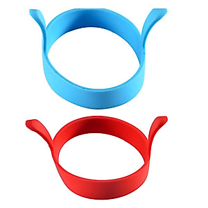 EXCBIOZ Round Frying Rings Nonstick Heat Resistant Enjoy Breakfast Sandwiches For Cooking Lover Cooking Fried Eggs, orange