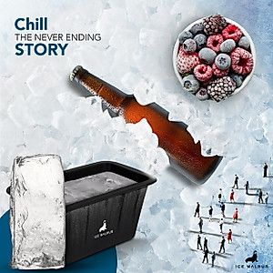 ICE WALRUS 2-Pack Extra Large Ice Block Molds, Reusable Large Ice Molds Silicone for Ice Baths and Coolers, Steel Reinforced Silicone, Big Ice Tray for 8lb Large Ice Blocks