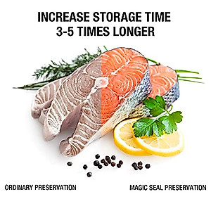 Chamber Machine Vacuum Pouches, MAGIC SEAL Vacuum Sealer Smooth Flat Bags, Size 8" x 12", Pack of 100 Pre-Cut - NOT Compatible with FoodSaver Type Vacuum Sealers, BPA Free