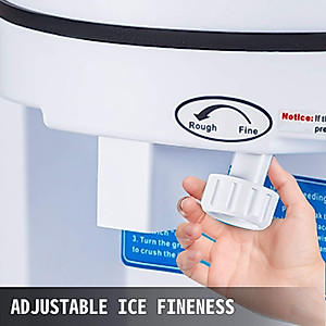 VEVOR 110V Commercial Ice Shaver Crusher 1100LBS/H with 17.6 LBS Hopper, 350W Tabletop Electric Snow Cone Maker 320 RPM Rotate Speed Perfect For Parties Events Snack Bar