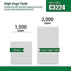 C3210K0 Black Toner Cartridge, Lexc3210K0, C3210K0 Black, C3210K0 Toner Cartridge Replacement for Lexmark C3224 Black Toner C3224dw/dwe MC3224 MC3224adwe C3226 C3326dw MC3326adwe Color Laser Printer