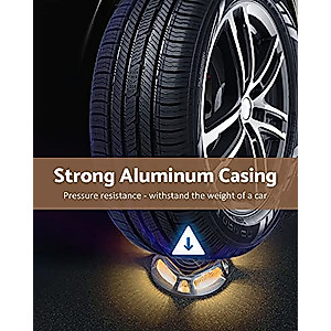 JACKYLED 8-Pack Solar Deck Lights Outdoor, 12 LED Solar Dock Lights Marine Waterproof, Dusk to Dawn Solar Lights for Backyard Sidewalk Garden Pathway Walkway Patio Backyard (Warm White)