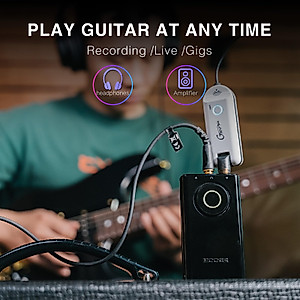 MOOER Prime P1 Guitar Multi-Effects Processor, Bass Guitar Pedals with Tuner, Amp, Metronome for Practice and Performance