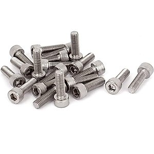 50PCS M5x16mm 0.8mm Pitch Bolts Socket Cap Head Hex Key Screws
