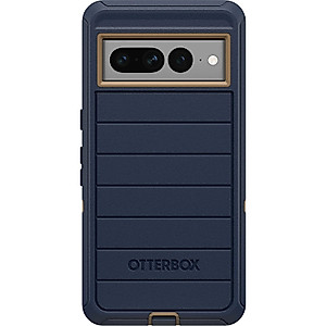 OtterBox Defender Series Case for Google Pixel 7 Pro (Only) - Holster Clip Included - Microbial Defense Protection - Non-Retail Packaging - Blue Suede Shoes