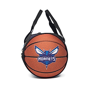 MACCABI ART Official Charlotte Hornets Collapsible Insulated Basketball Lunch Bag, 13.4” x 5.75” x 5.75”