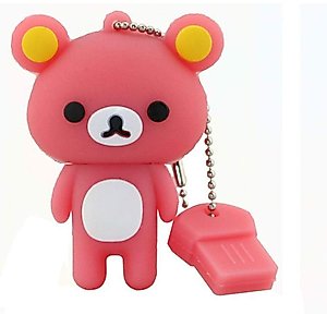 2.0 Pink Teddy Bear 16GB USB Flash Thumb Drive Storage Device Cute Novelty Cartoon U Disk Memory Stick Animal