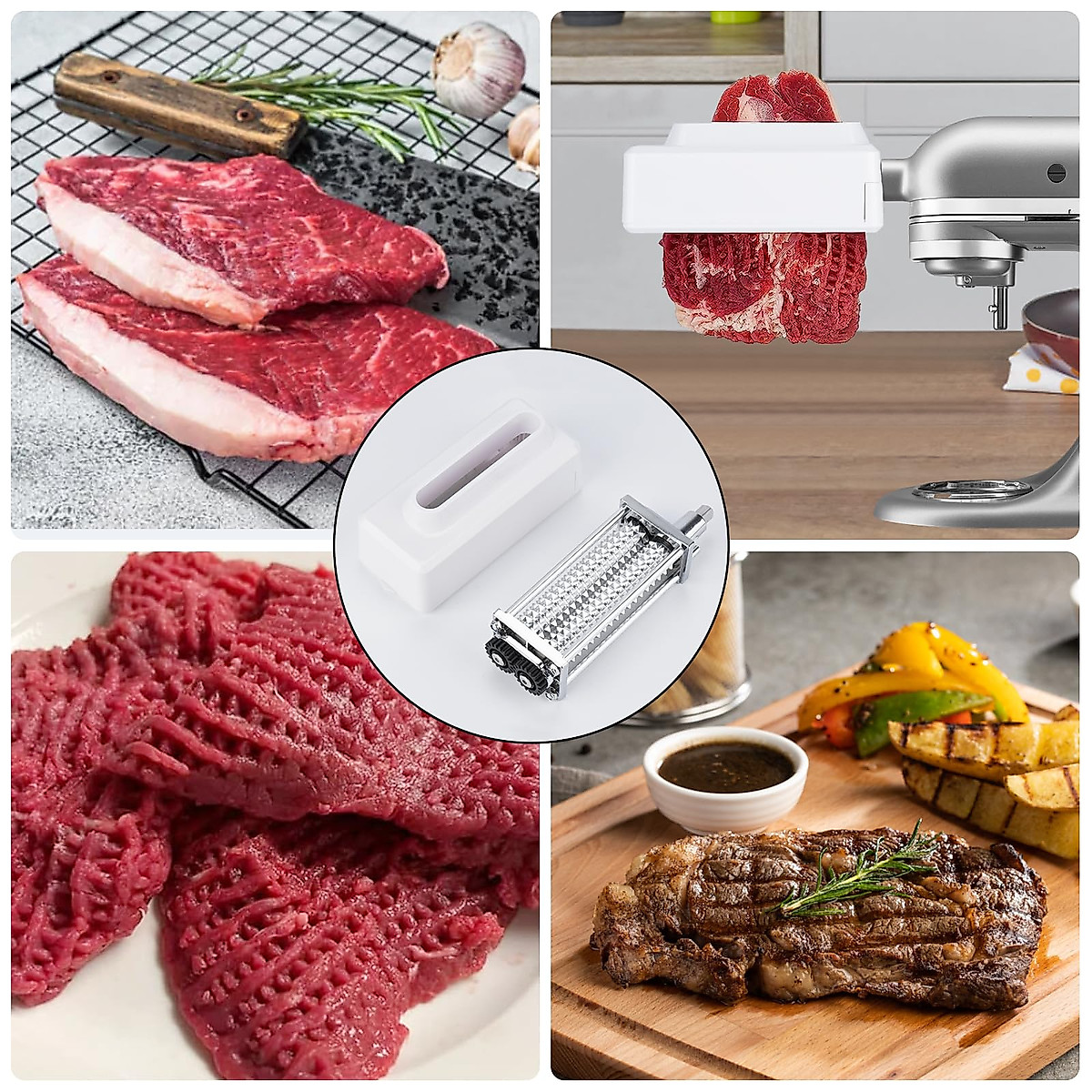 KltchonAld Meat Tenderizer for KitchenAid Stand Mixer-Meat Tenderizers No More Jams and Break-Tenderize Meat More Smoothly and Cooking Effortless