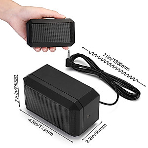 Radioddity CB-27 Pro 40-Channel Mini Mobile CB Radio with AM/FM Instant Emergency Channel 9/19, 4W Power Output, VOX, RF Gain, with 5W Mini Mobile Radio External Speaker